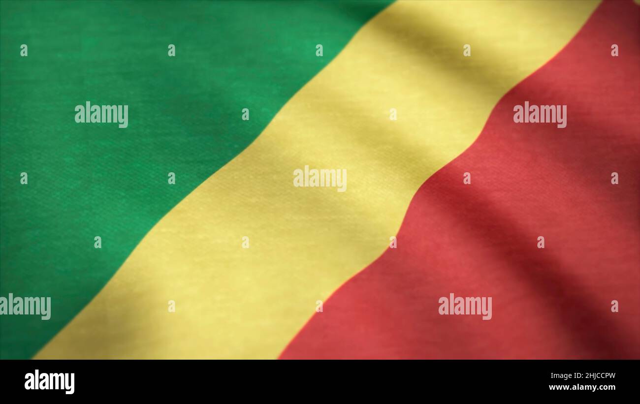 Congo waving flag seamless loop hi-res stock photography and images - Alamy