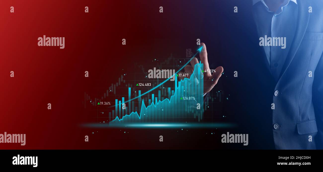 Business developer hand using board framework on virtual modern ...