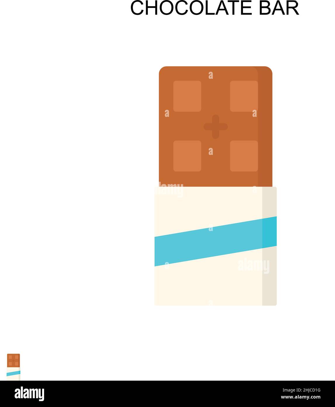 Chocolate bar Simple vector icon. Illustration symbol design template ...