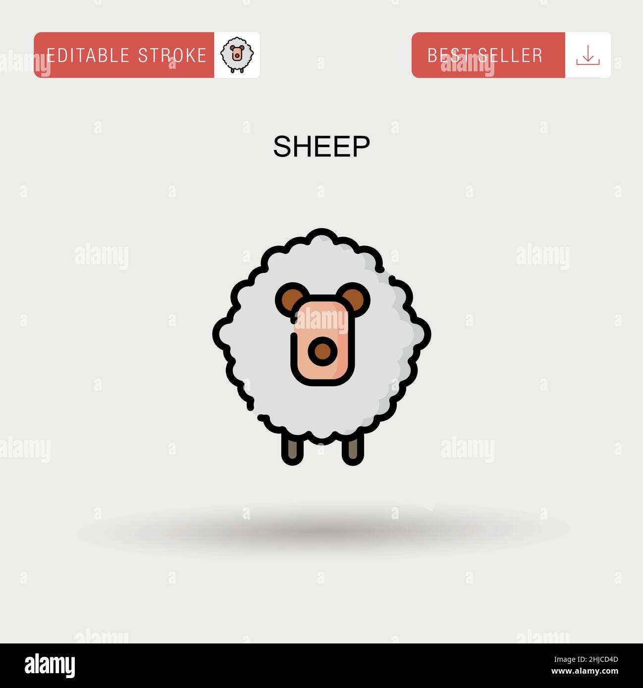 Sheep Simple vector icon Stock Vector Image & Art - Alamy