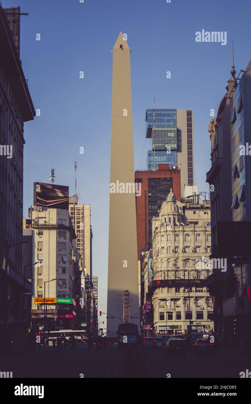 Vertical shot of a historic Obelisk of Buenos Aires Stock Photo - Alamy