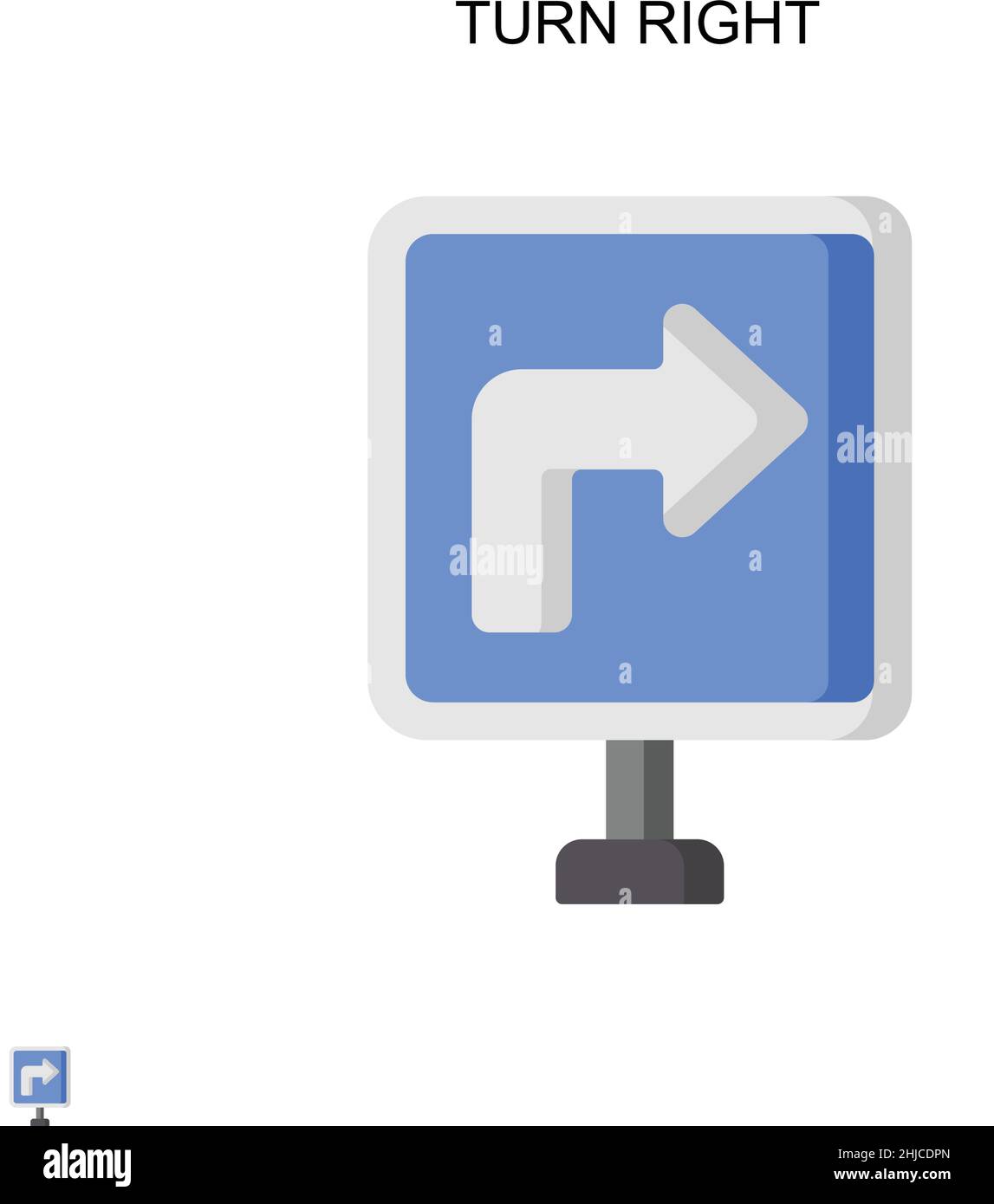 Turn right Stock Vector Images - Alamy