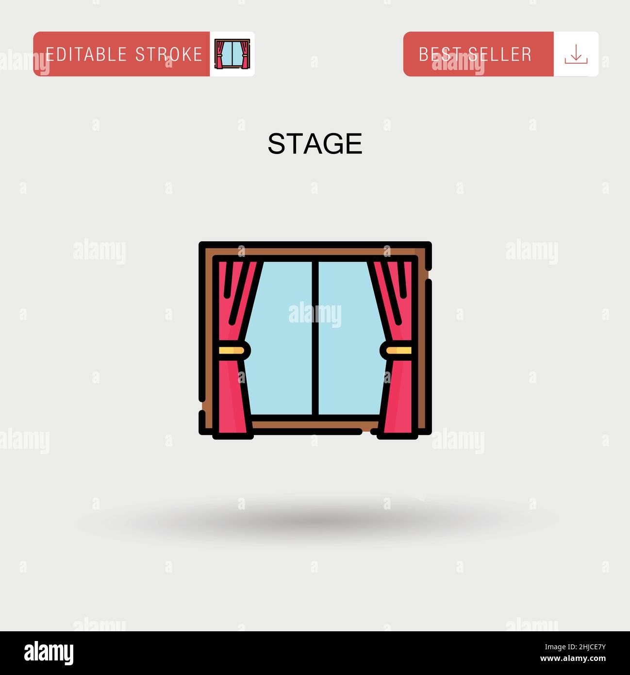 Stage Simple vector icon Stock Vector Image & Art - Alamy