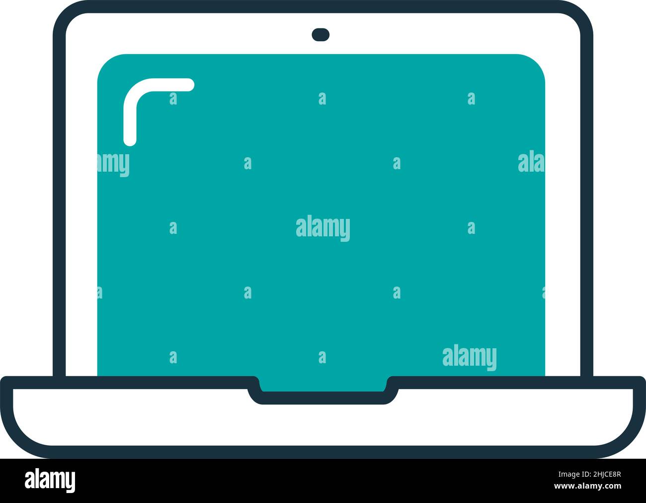 laptop computer icon on white background Stock Vector Image & Art - Alamy