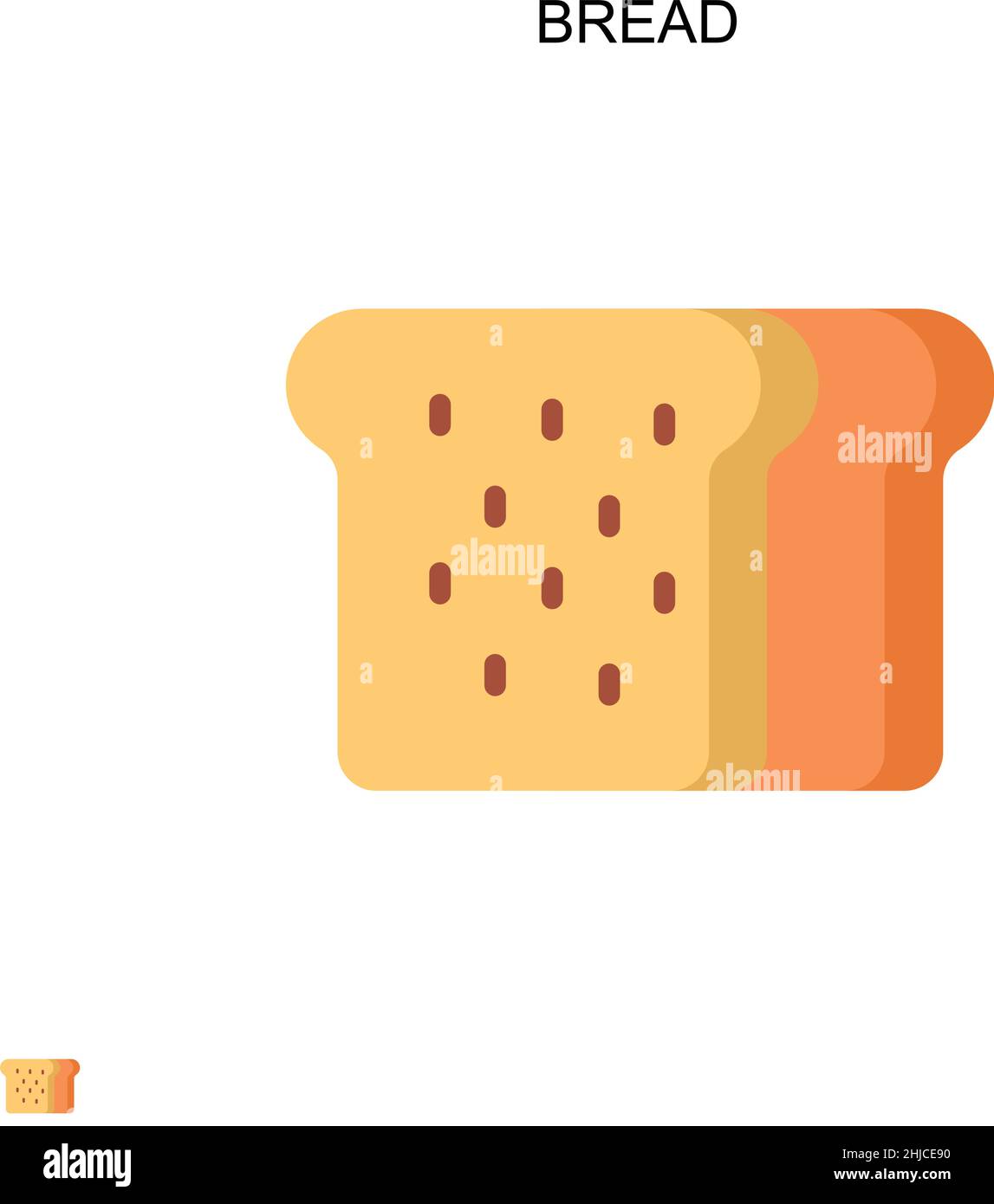 Bread Simple vector icon. Illustration symbol design template for web ...