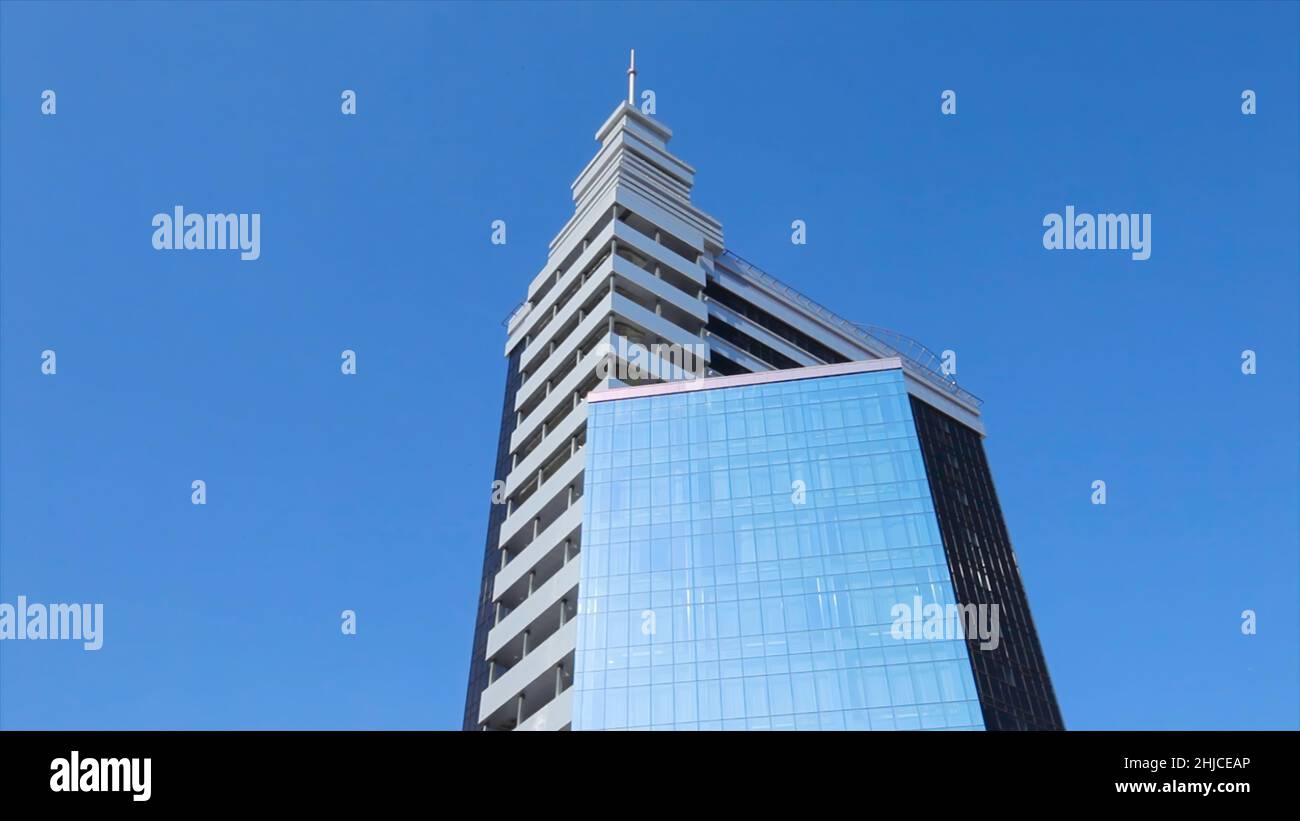 Modern office building with reflective glass. Scene. Modern skyscraper ...