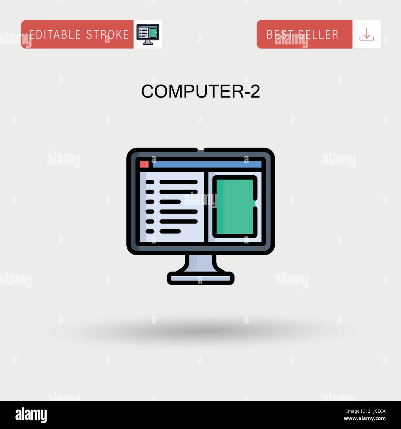Computer-2 Simple vector icon Stock Vector Image & Art - Alamy