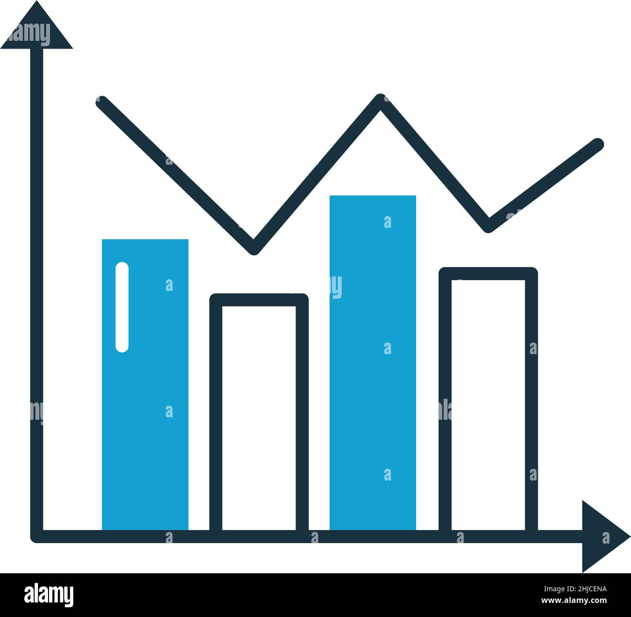 bar chart icon on white background Stock Vector Image & Art - Alamy