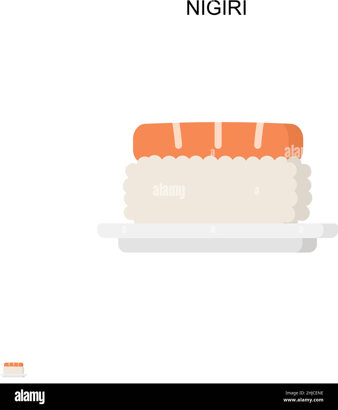 Nigiri Simple vector icon. Illustration symbol design template for web ...
