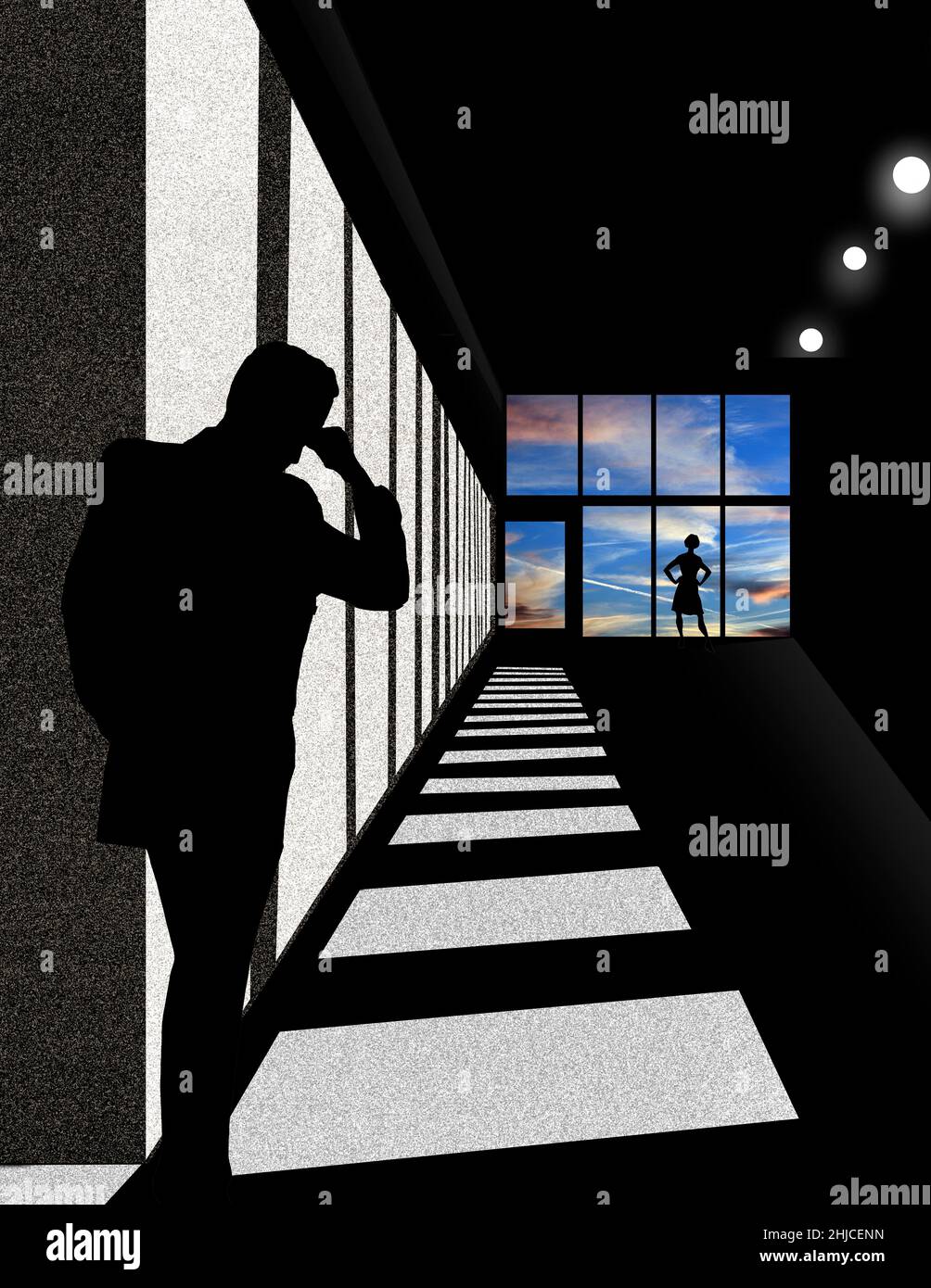 A man and a woman are seen agonizing and angry during an argument. This ...