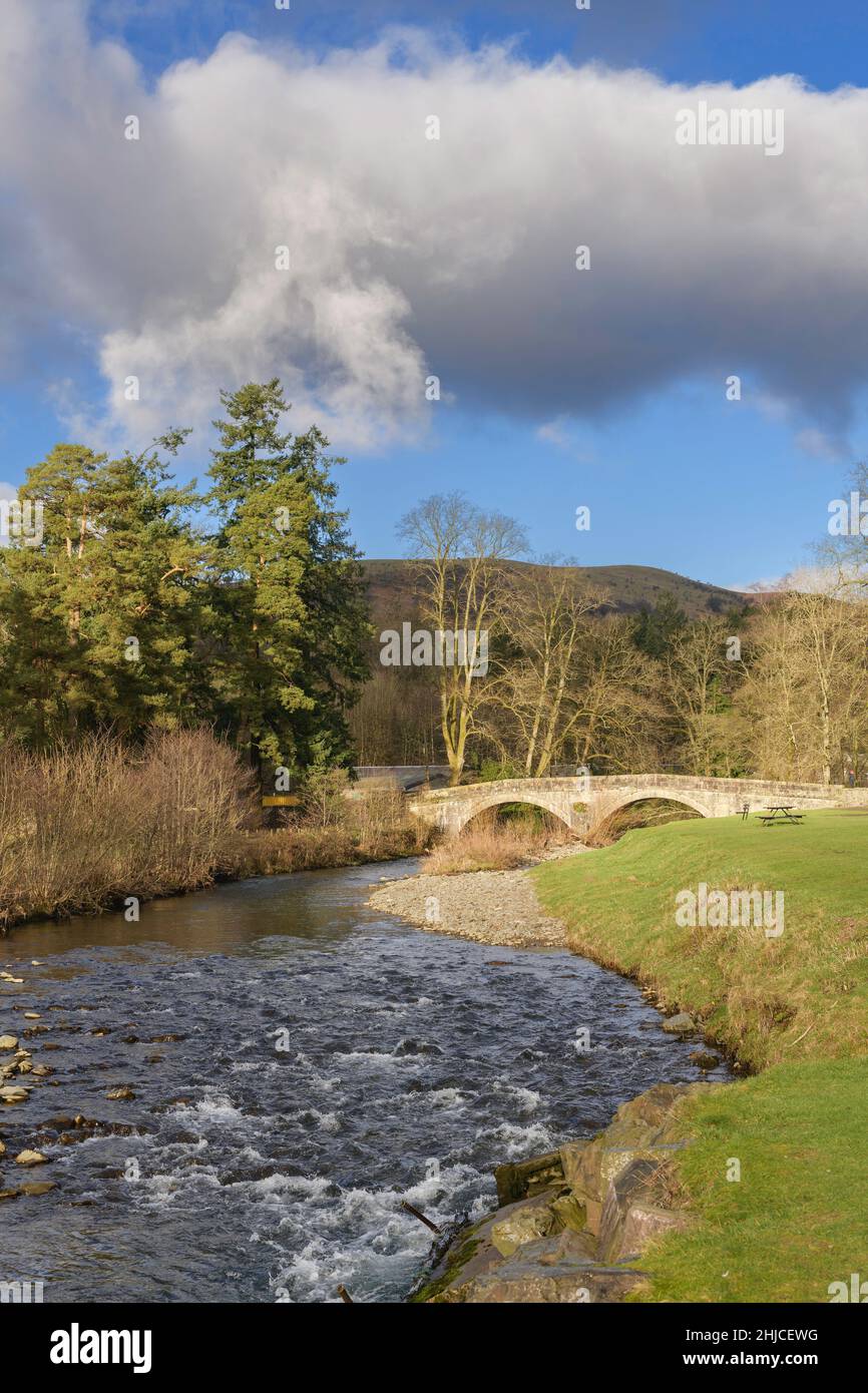 Stone bridge over Ewes Water, Langholm, Dumfries and Galloway, Scotland ...