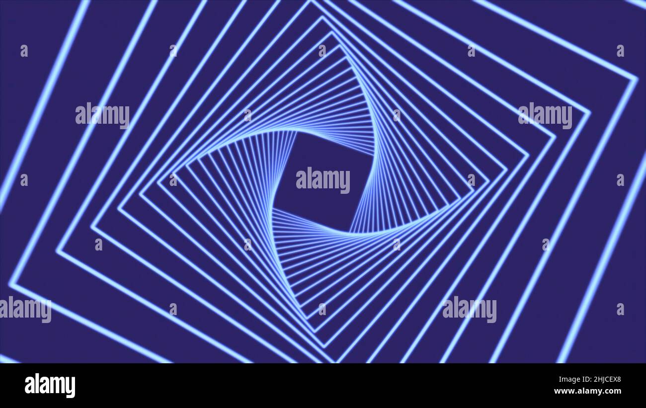 Abstract animation with rotating on a violet background computer ...
