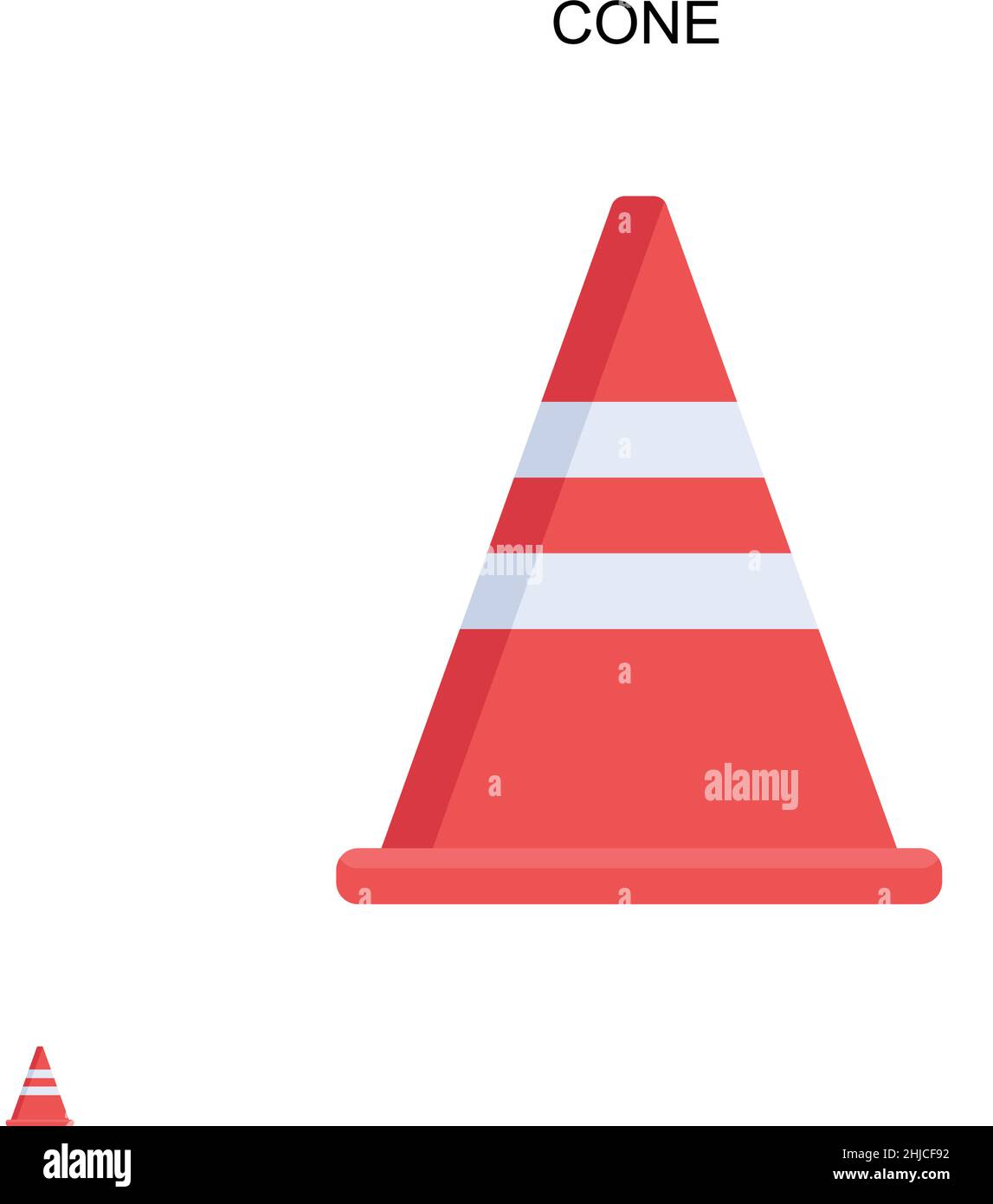 Cone Simple vector icon. Illustration symbol design template for web ...