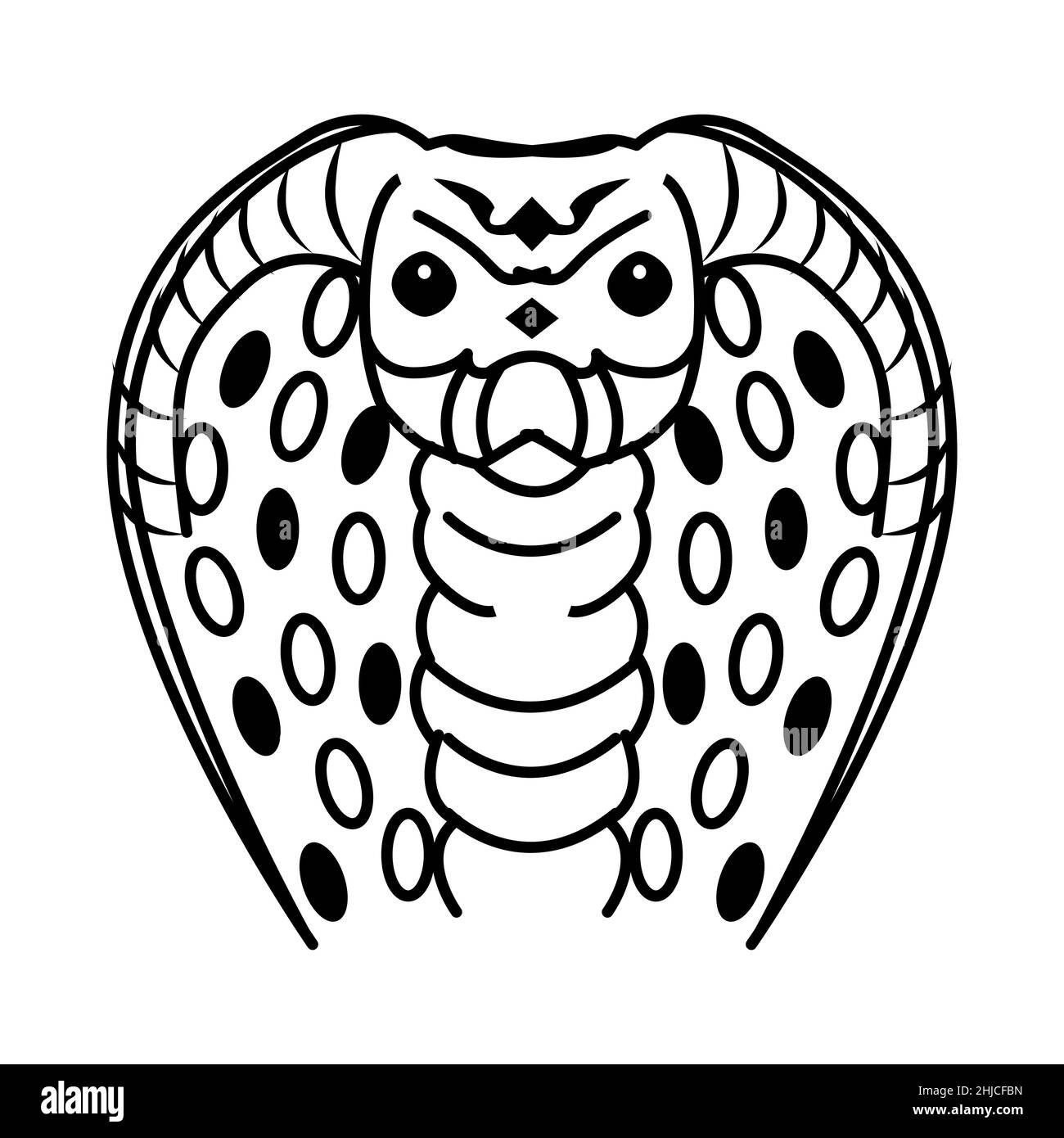 Snake face isolated on white background Stock Vector Image & Art - Alamy