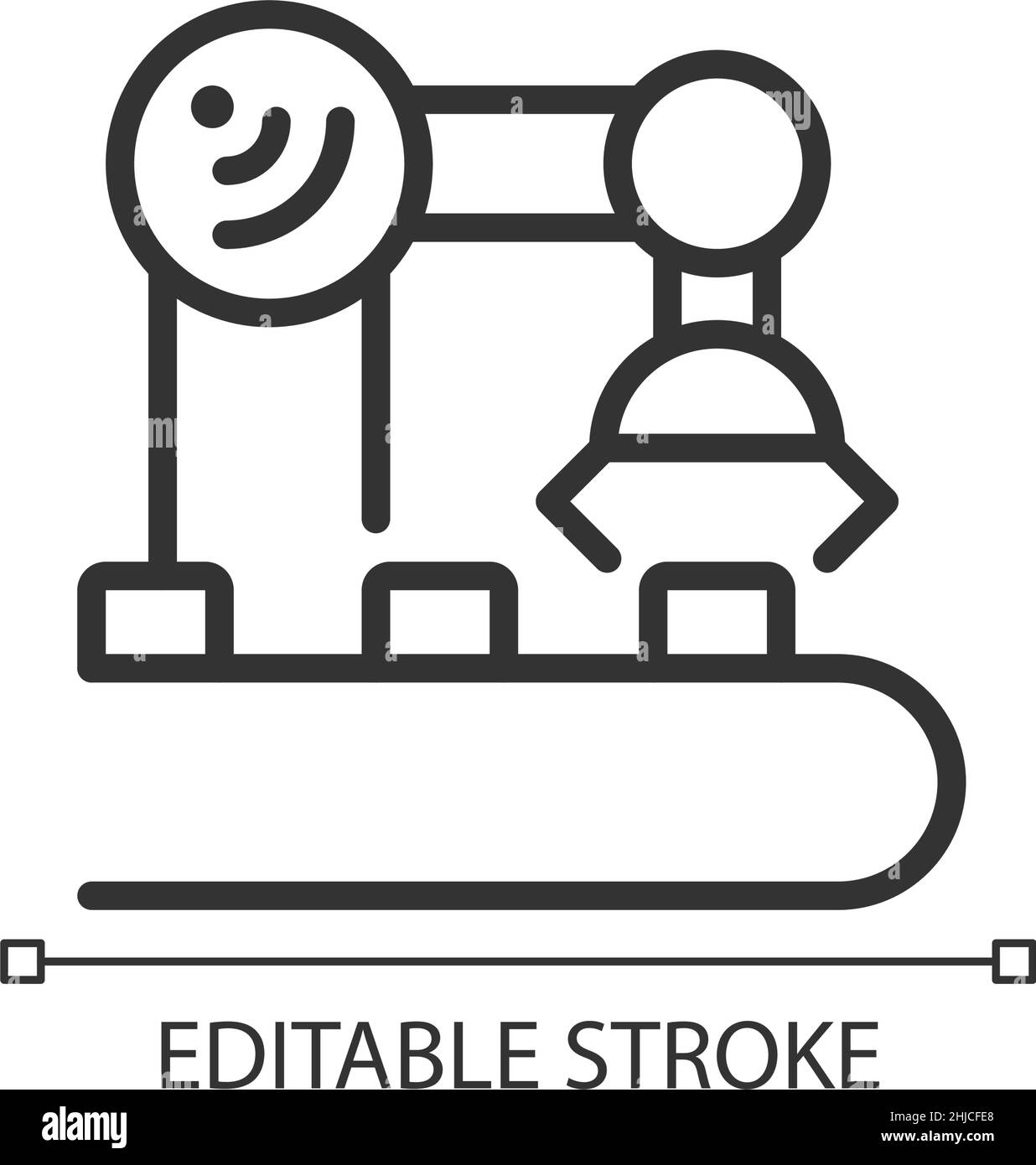 Industry equipment control pixel perfect linear icon Stock Vector Image ...