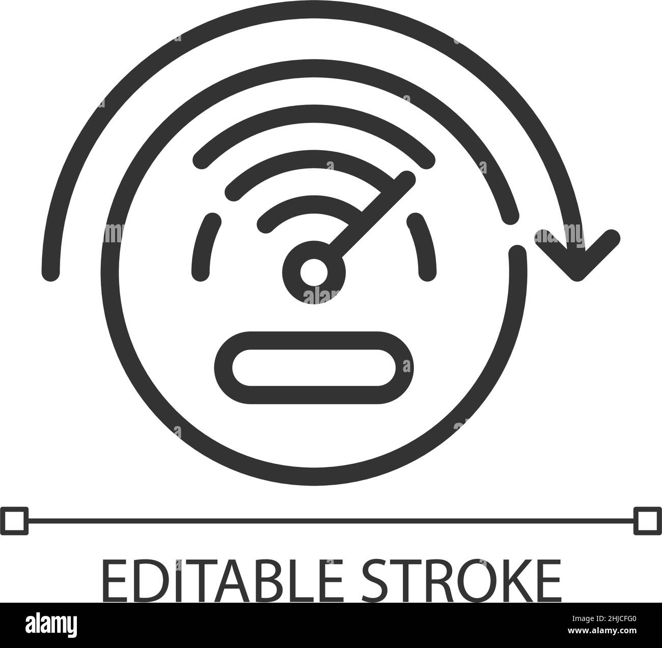 Speed sensors pixel perfect linear icon Stock Vector Image & Art - Alamy