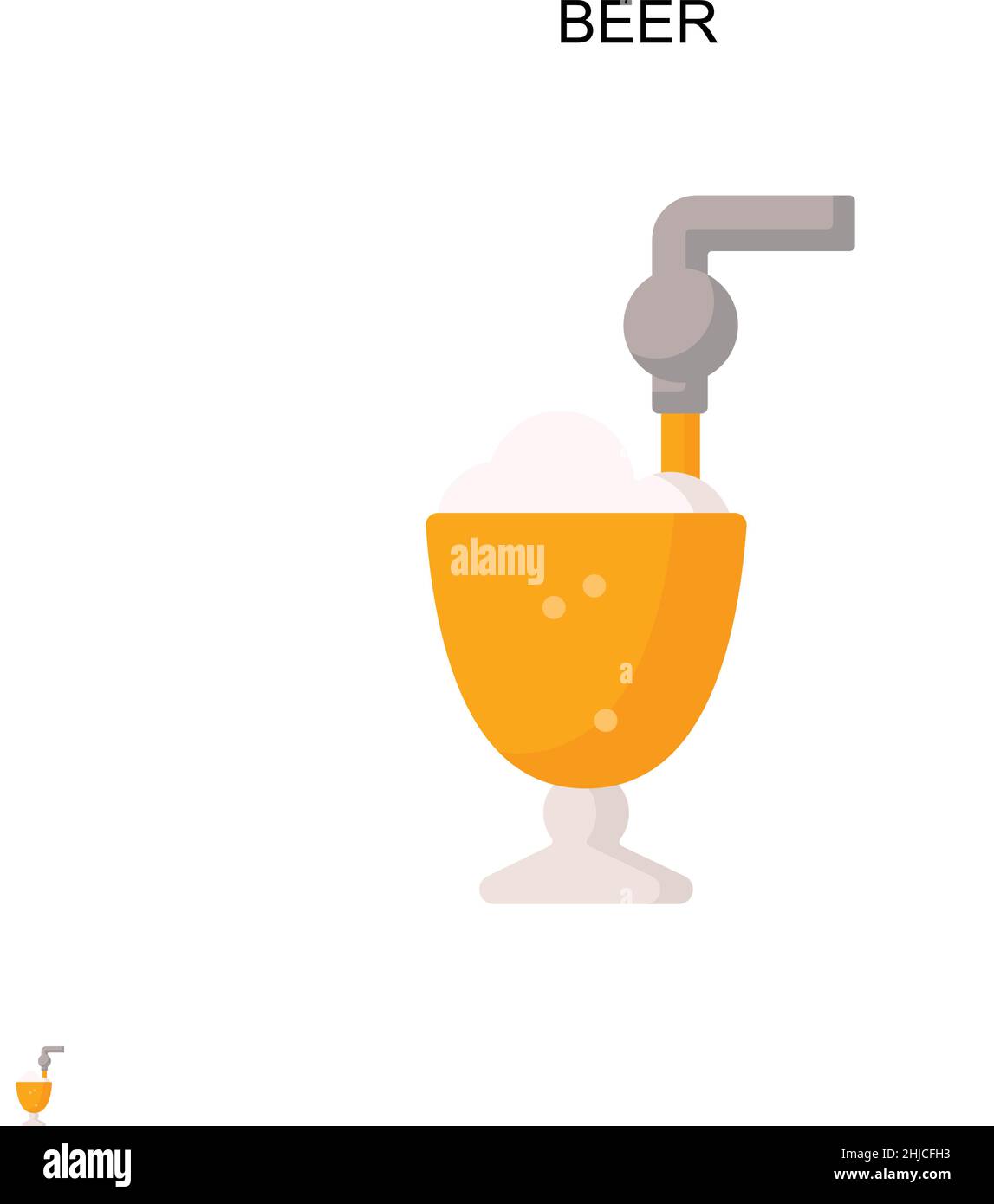 Beer Simple vector icon. Illustration symbol design template for web ...