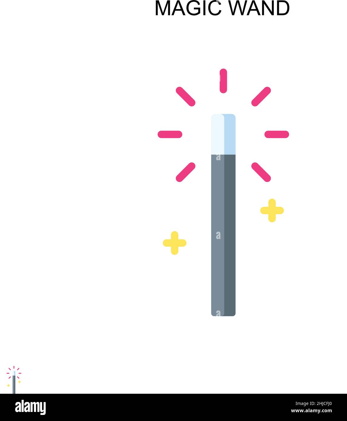 Magic wand Simple vector icon. Illustration symbol design template for ...