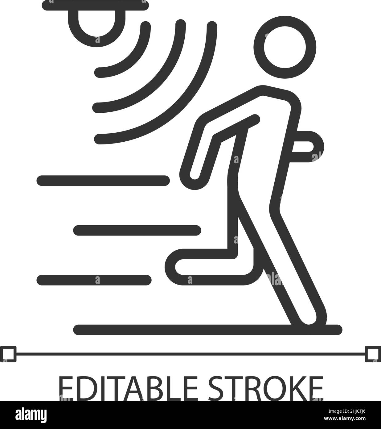 Motion detection pixel perfect linear icon Stock Vector Image & Art - Alamy