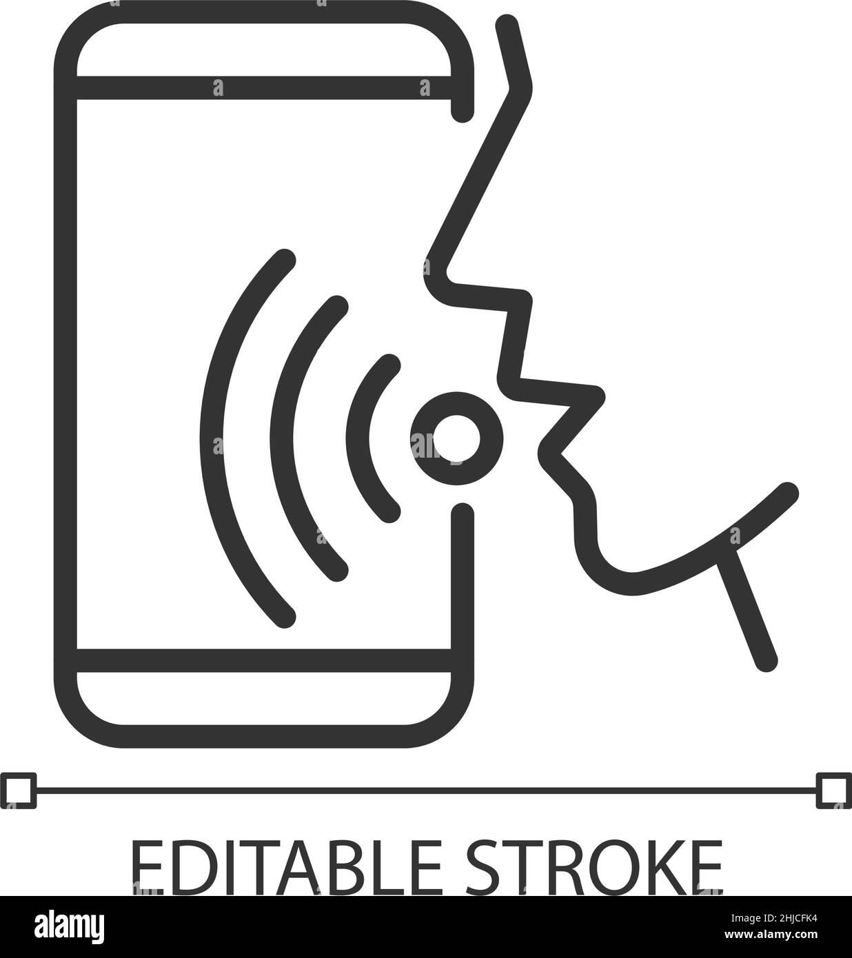 Voice control pixel perfect linear icon Stock Vector Image & Art - Alamy