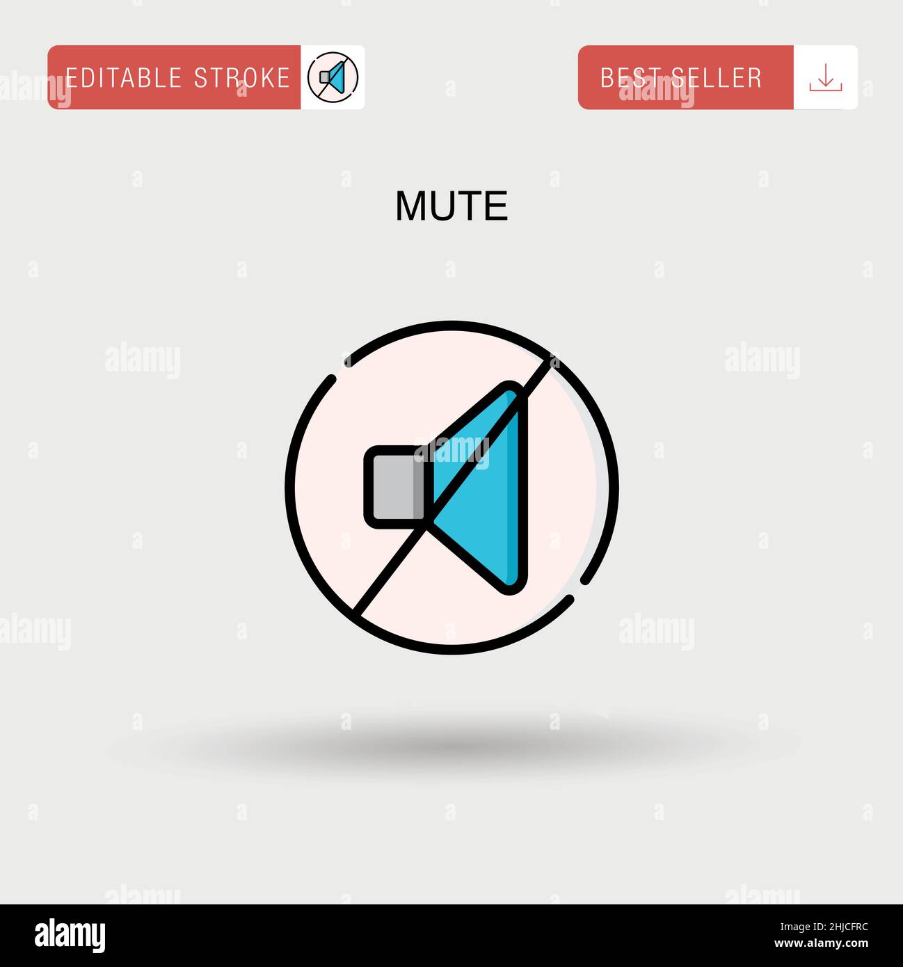 Mute Simple vector icon Stock Vector Image & Art - Alamy