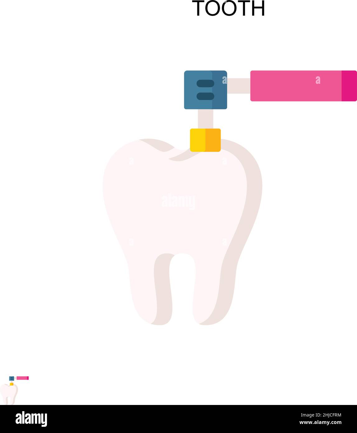 Tooth Simple vector icon. Illustration symbol design template for web ...