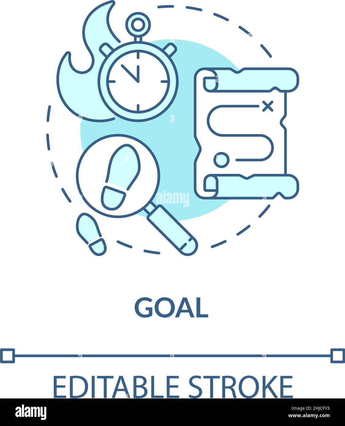 Goal turquoise concept icon Stock Vector Image & Art - Alamy