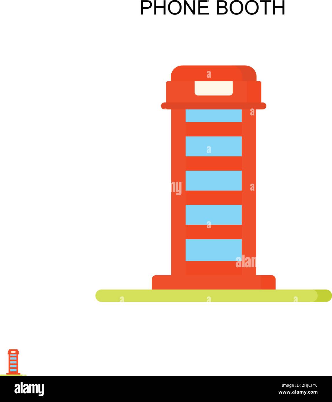 Phone booth Simple vector icon. Illustration symbol design template for ...