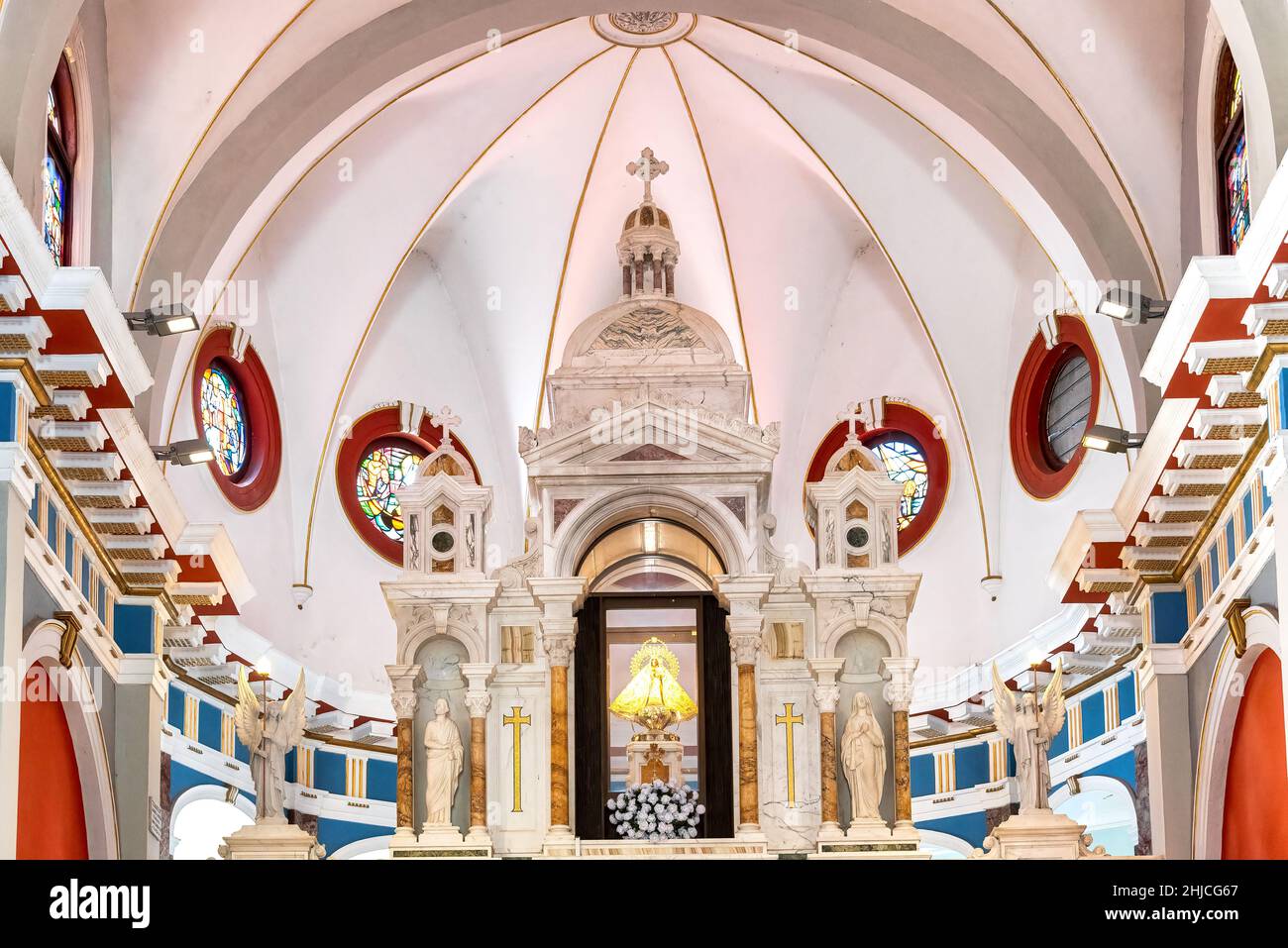 Interior architecture of catholic church named Our Lady of Charity of ...