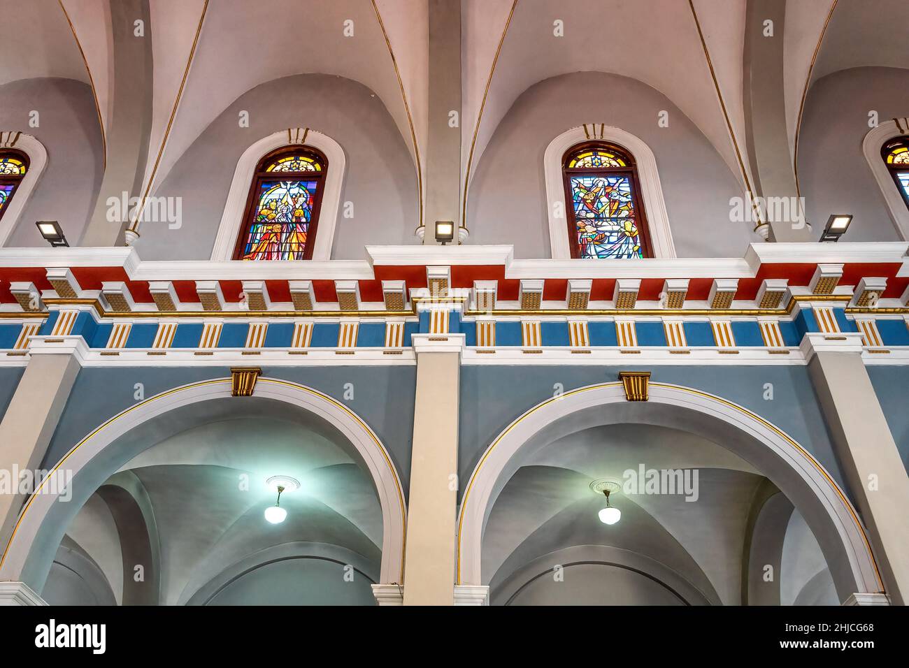 Interior architecture of catholic church named Our Lady of Charity of ...