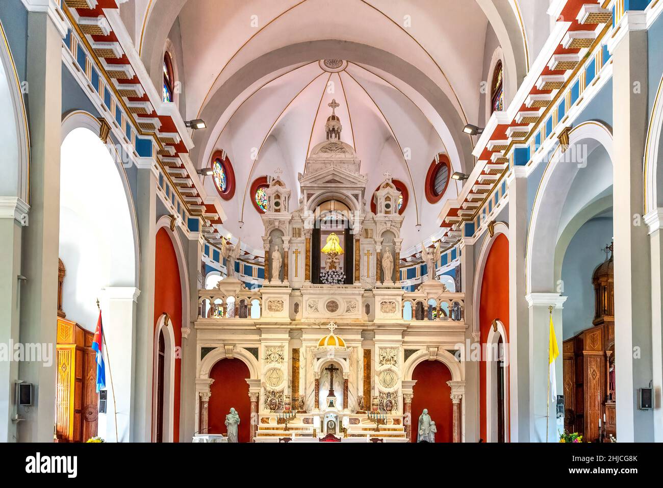 Interior architecture of catholic church named Our Lady of Charity of ...