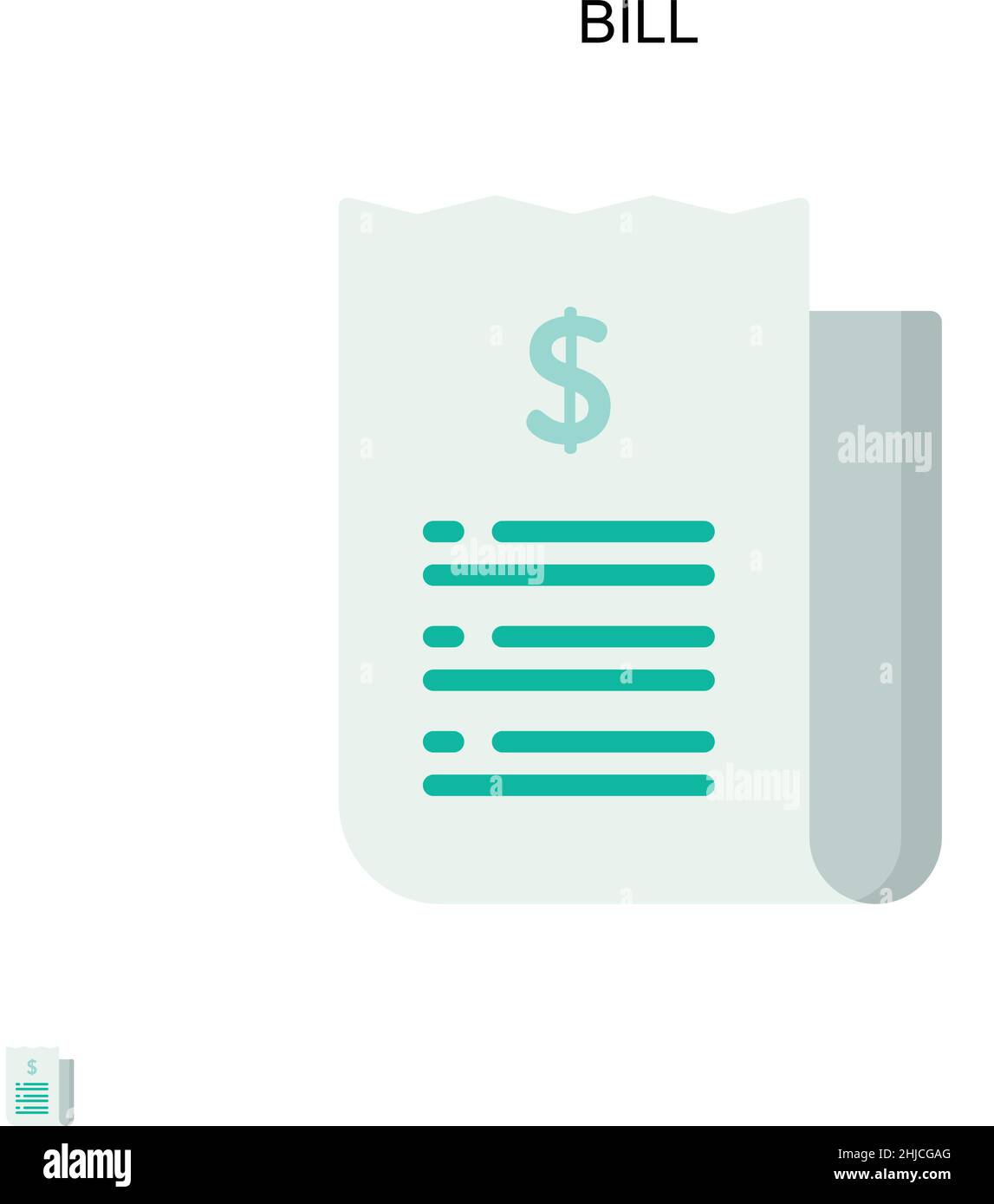 Bill Simple vector icon. Illustration symbol design template for web ...