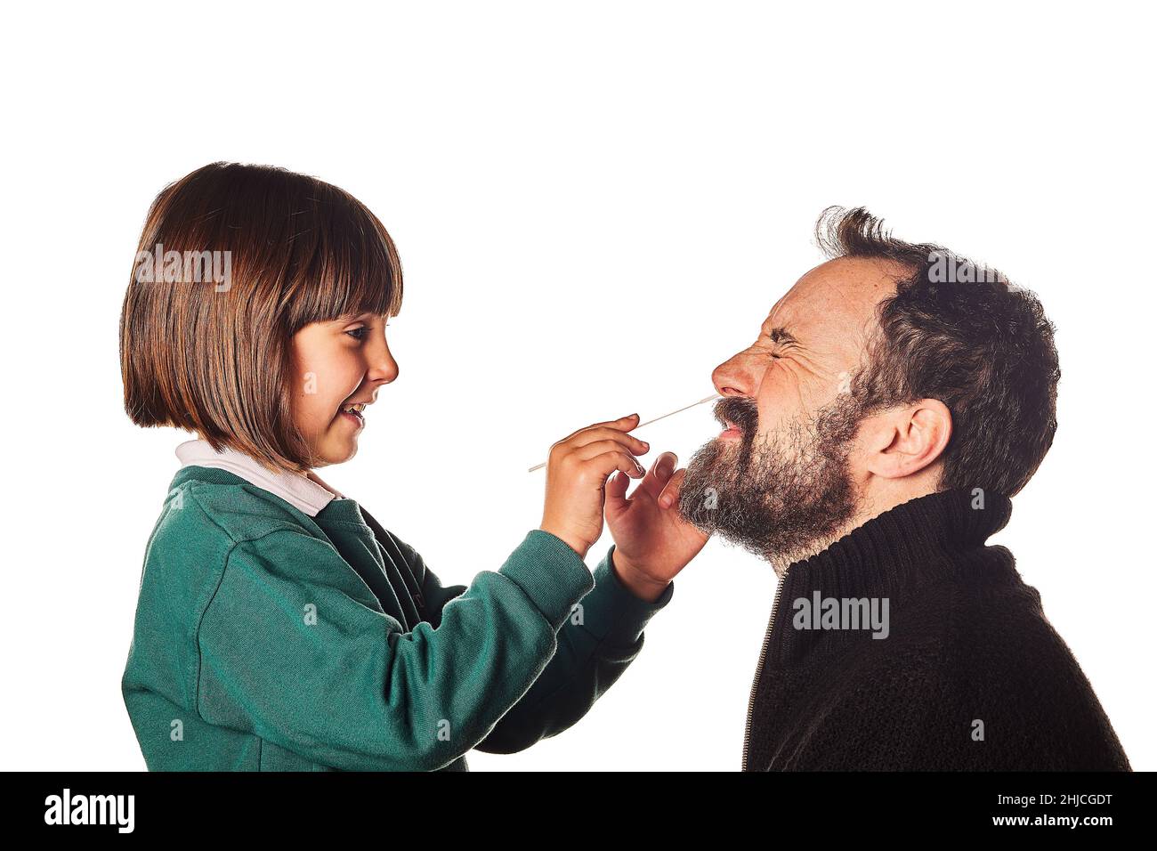 Child doing test Cut Out Stock Images & Pictures - Alamy