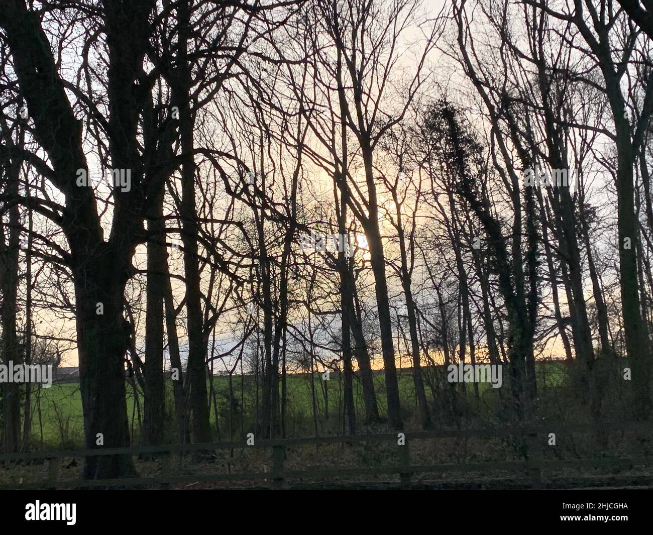 Sywell Country Park Northamptonshire UK sunset view views trees colour ...