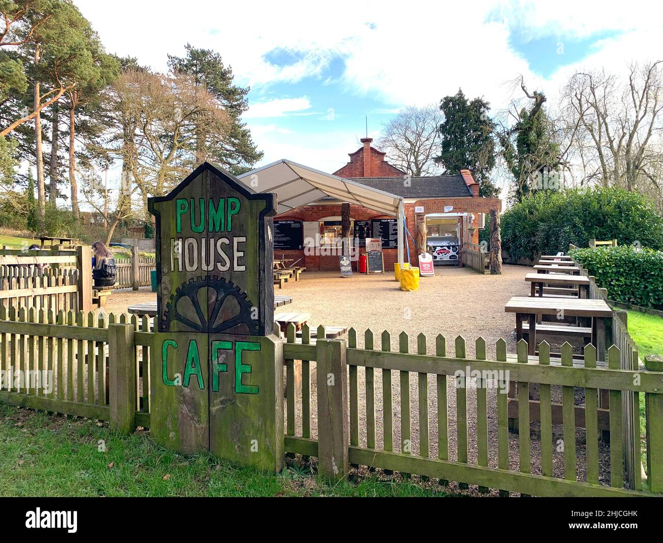 Pump house cafe at Sywell Country Park Northamptonshire UK Stock Photo ...