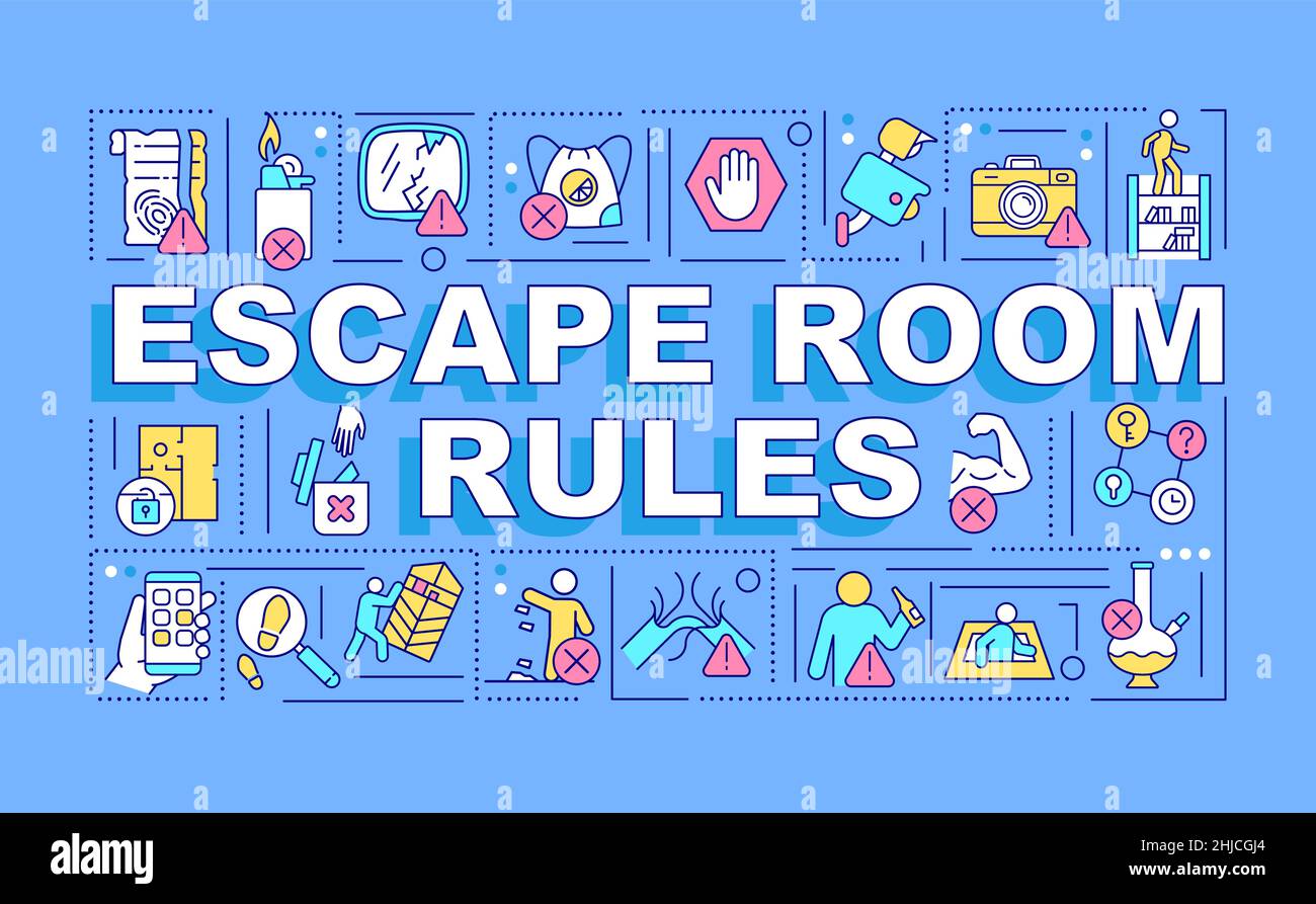 Escape Room Rules Word Concepts Blue Banner Stock Vector Image Art Escape Room Rules Word Concepts Blue Banner Stock Vector Image Art