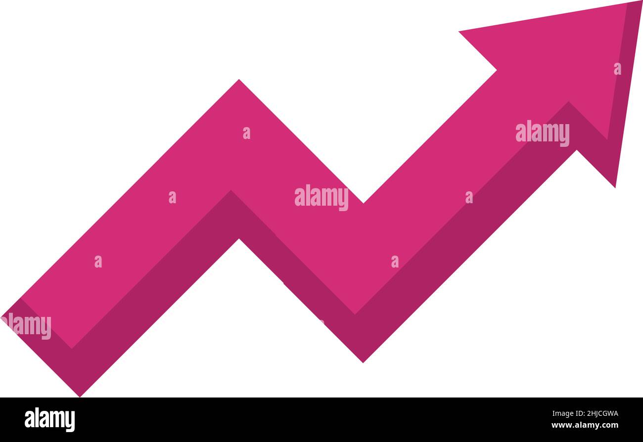 ascending arrow icon on white background Stock Vector Image & Art - Alamy