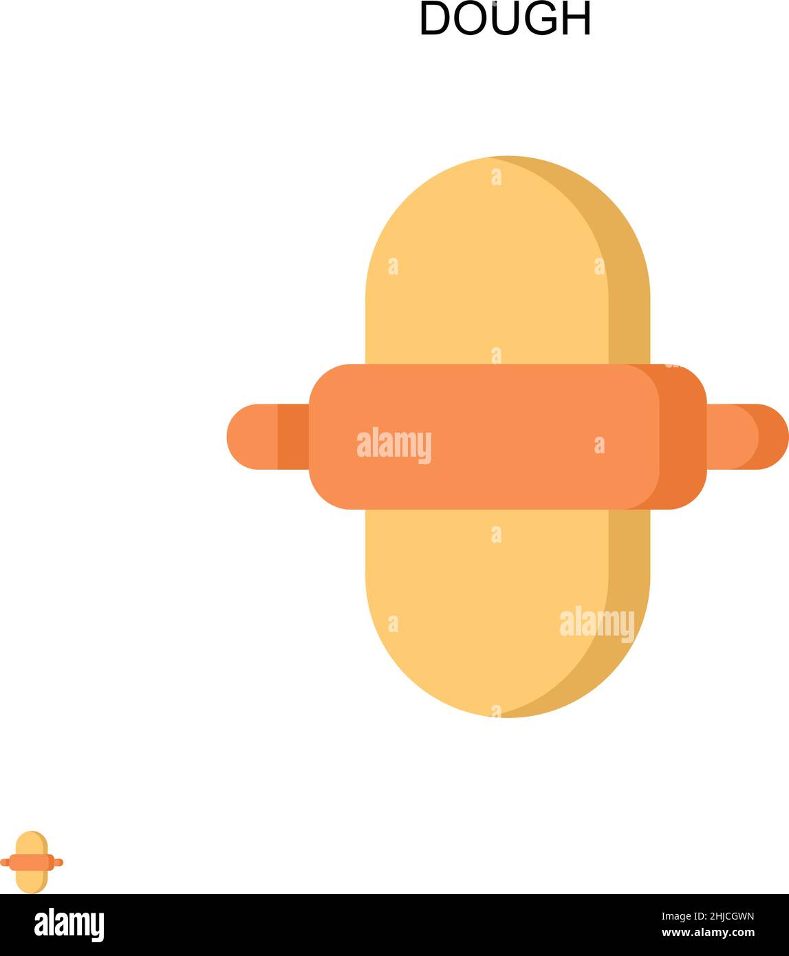 Dough Simple vector icon. Illustration symbol design template for web ...