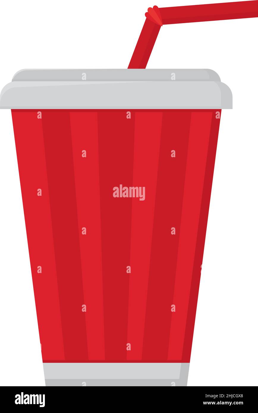soda cup with straw on white background Stock Vector Image & Art - Alamy