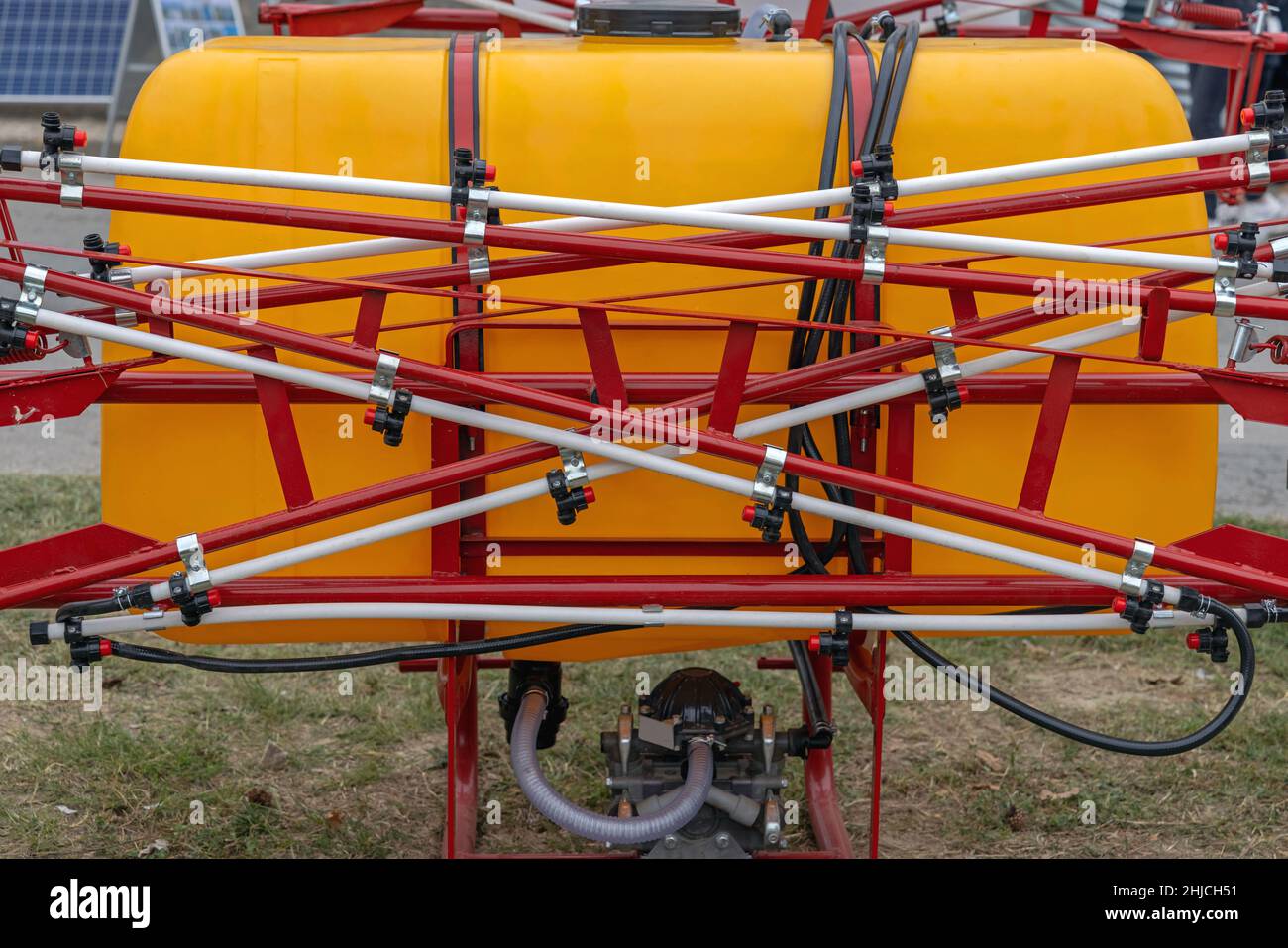 Agriculture Sprayer Tank With Folded Arms Storage Equipment Stock Photo ...
