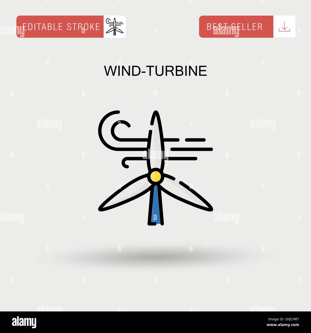 Wind-turbine Simple vector icon Stock Vector Image & Art - Alamy