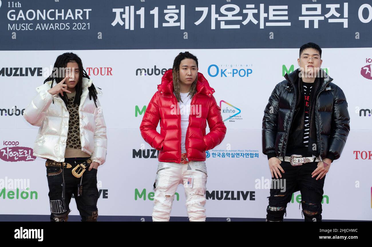 Seoul, South Korea. 27th Jan, 2022. South Korean K-Pop Rapper group ...
