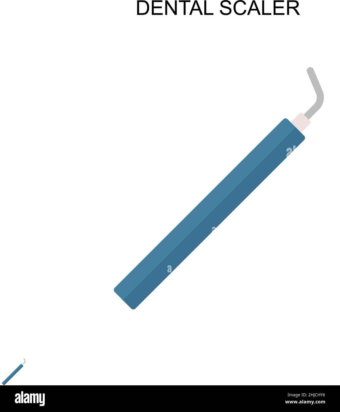 Dental scaler Simple vector icon. Illustration symbol design template ...