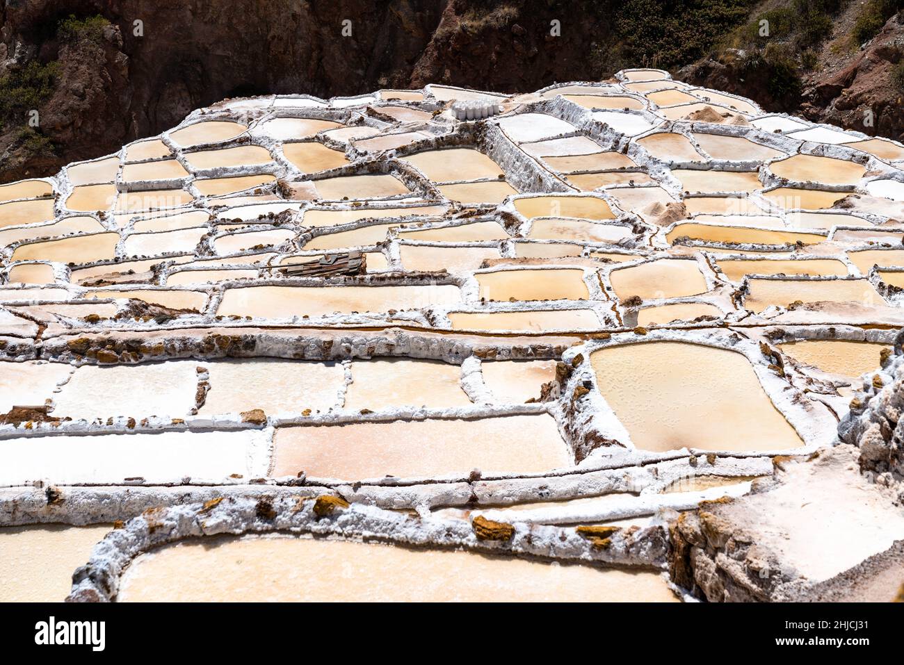The Salt Mines of Maras. UNESCO world heritage in Peru Stock Photo - Alamy