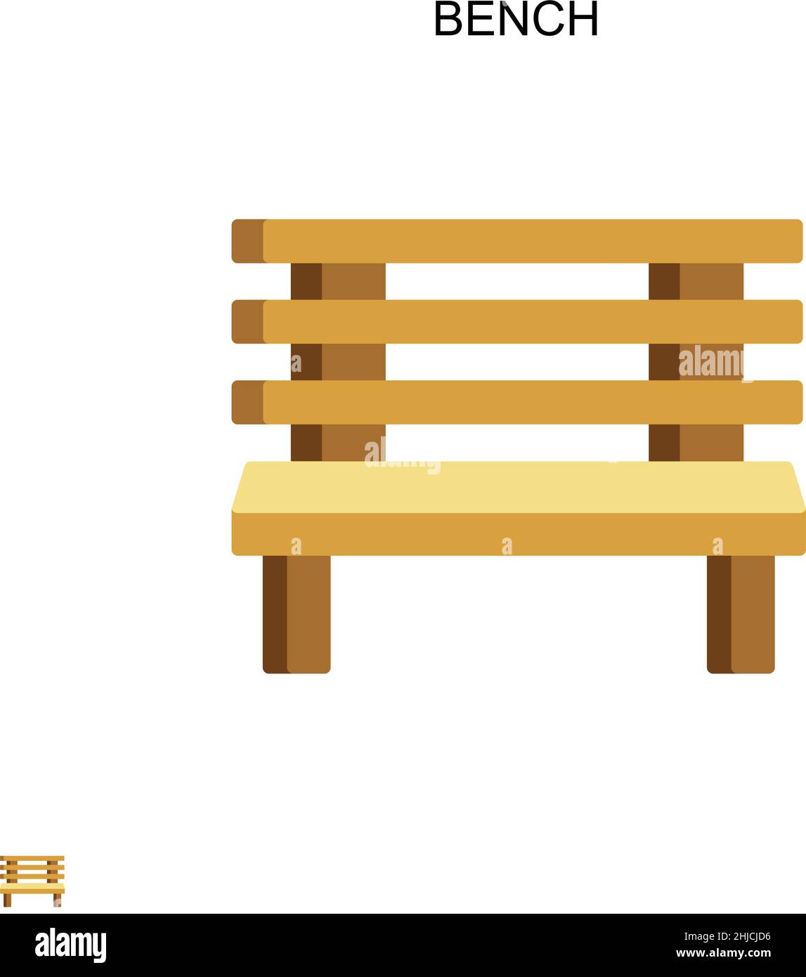 Bench Simple vector icon. Illustration symbol design template for web ...