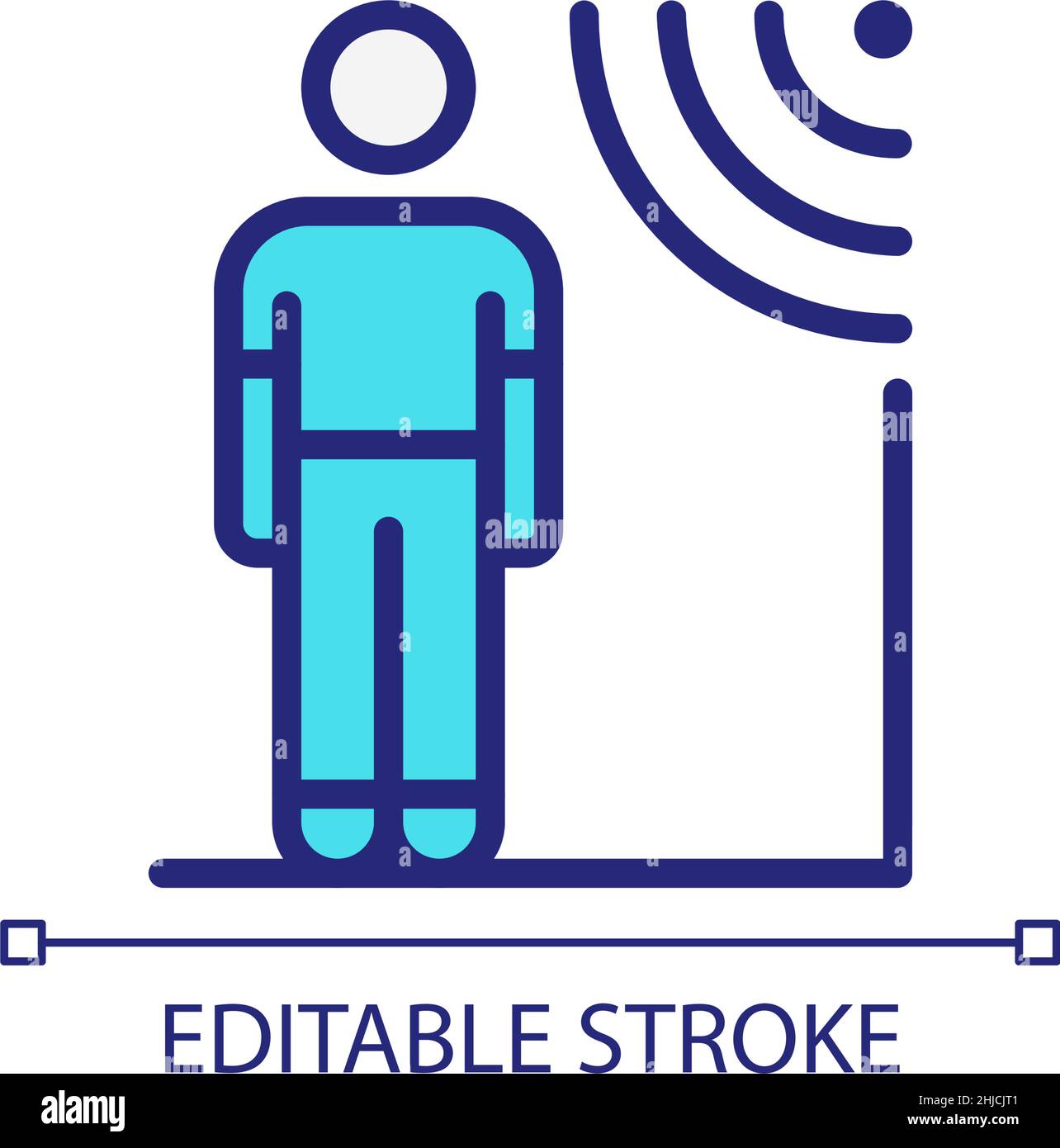 Proximity sensors pixel perfect RGB color icon Stock Vector Image & Art ...