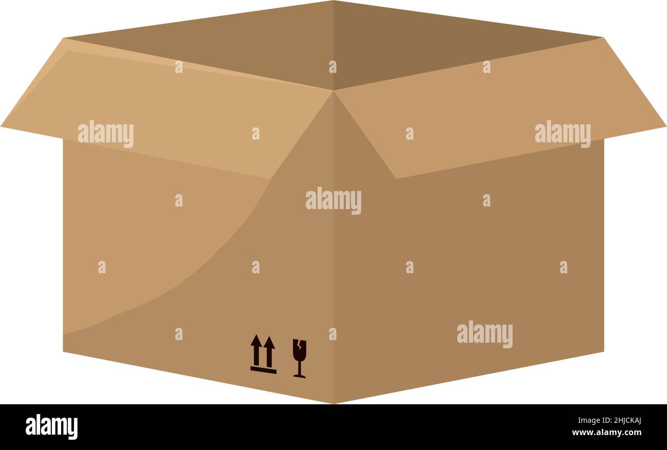 empty box icon on white background Stock Vector Image & Art - Alamy