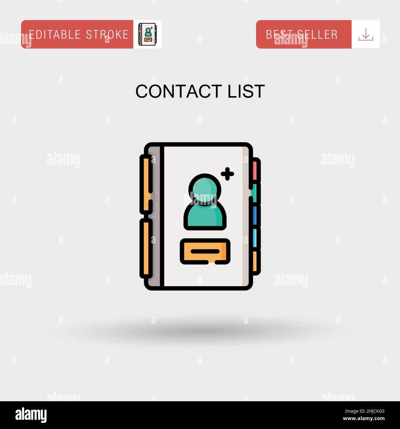 Contact list Simple vector icon Stock Vector Image & Art - Alamy