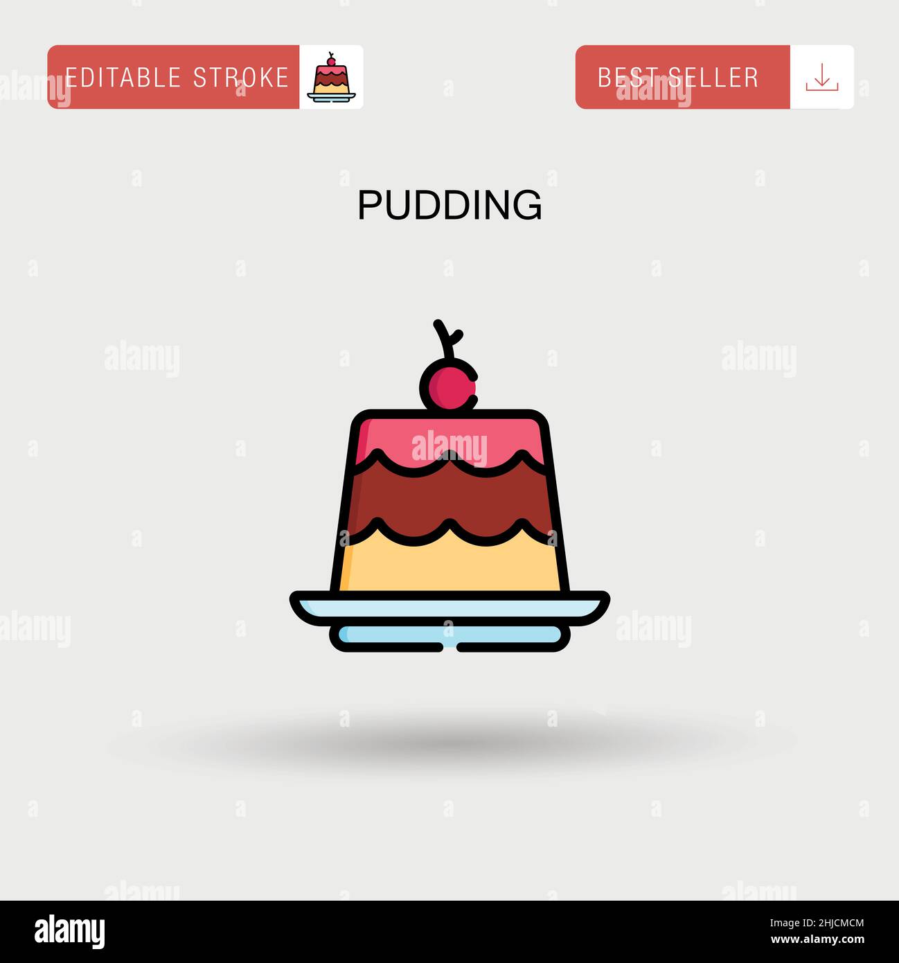 Pudding Simple vector icon Stock Vector Image & Art - Alamy