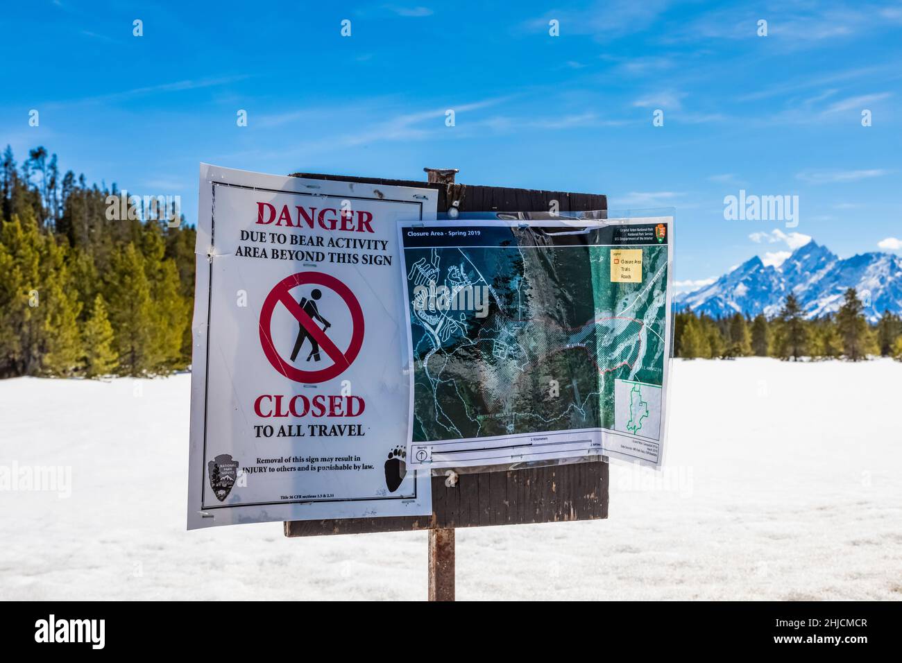 Trail closed because of Grizzly Bear activity in Grand Teton National ...